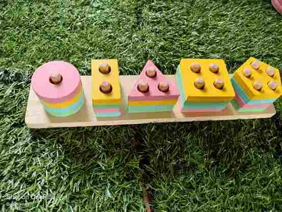 Wooden shape sorter