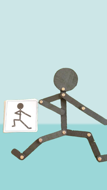 wooden stick man pattern game